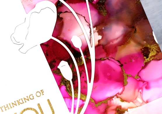 Alcohol ink + foil | Heather Telford